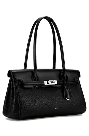Jw Pei Yara Faux Leather Shoulder Bag - Black Lychee Pattern
