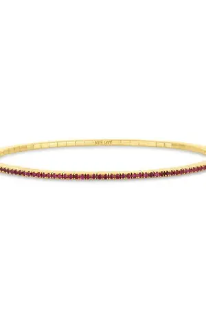 Bony Levy 18k Gold El Mar Gemstone Stretch Bracelet - 18k Yellow Gold/ruby