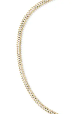 Bony Levy 18k Gold Florentine Diamond Tennis Necklace