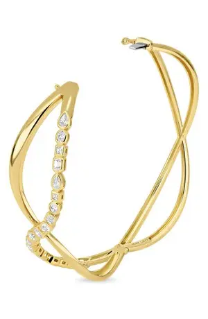 Bony Levy Maya Diamond Crossover Bangle Bracelet