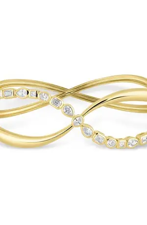 Bony Levy Maya Diamond Crossover Bangle Bracelet