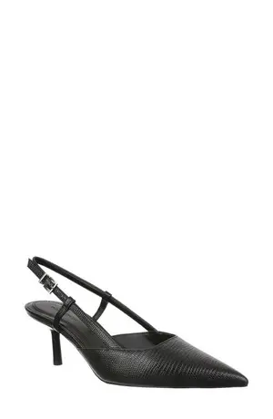 Nordstrom Lana Pointed Toe Slingback Pump Black Lizard
