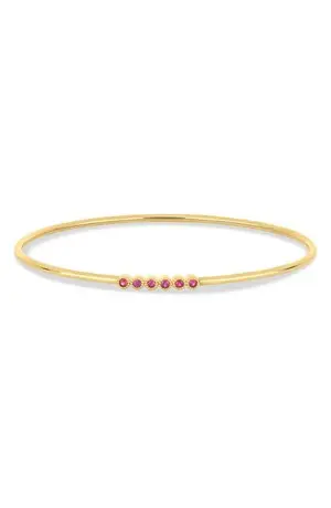 Bony Levy 18k Gold El Mar Gemstone Bangle Bracelet - 18k Yellow Gold/ruby