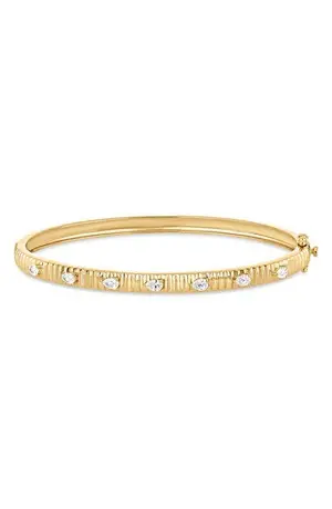 Bony Levy 18k Gold Cleo Diamond Bangle Bracelet - 18ky