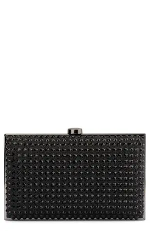 OLGA BERG Manuela Hotfix Frame Clutch - Black