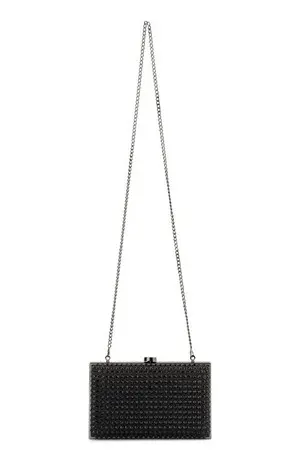OLGA BERG Manuela Hotfix Frame Clutch - Black