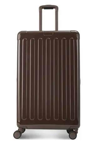 HEDGREN Nostos Glossy Large Spinner Suitcase - Espresso