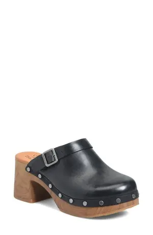 Kork-Ease® Tess Studded Clog Black Leather