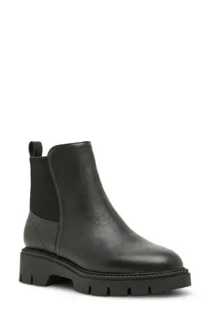 Blondo Kyra Waterproof Lug Sole Chelsea Boot - Black Leather
