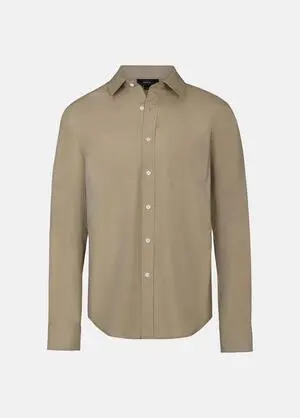Vince Vince Cotton Poplin Button-Front Shirt Terrapin