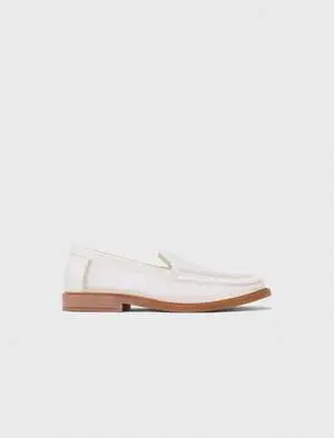 Maje Leather And Mesh Loafers - White
