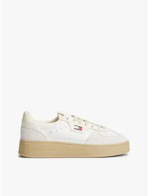 Tommy Hilfiger Leather Platform Sneaker - Ecru