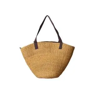 YUMI WEAVES Merle Oversized And Mini Abaca Summer Bag - Yellow