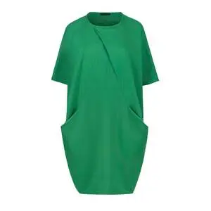 CONQUISTA Punto Di Roma Batwing Dress - Green