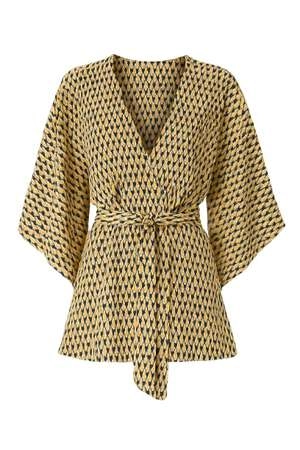 CONQUISTA Print Kimono - Yellow