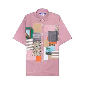 Junya Watanabe Patchwork Short-sleeve Shirt - Red