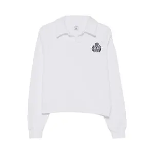 SPORTY & RICH Ny Crest Embroidered Polo
