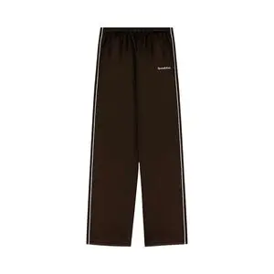 SPORTY & RICH Serif Logo Retro Track Pants 'cioco/white - Brown