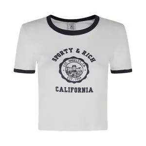SPORTY & RICH California Emblem Soft Ringer Tee