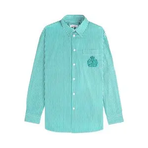 SPORTY & RICH Ny Crest Oversized Shirt 'amalfi Striped
