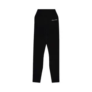 SPORTY & RICH Signature Logo Legging /white - Black