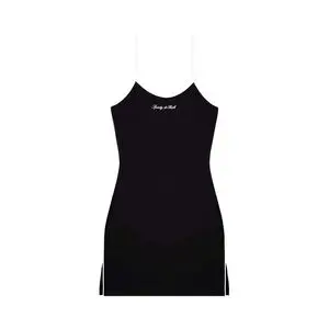 Sporty & Rich Signature Logo Sports Dress /white - Black