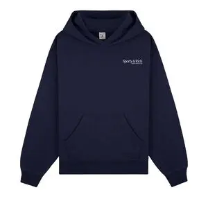 SPORTY & RICH Modern Hoodie 'dark Navy/white - Blue