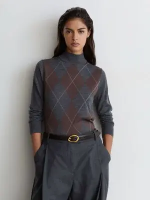 REISS Sylvia Leather Sculpted-buckle Belt - Chocolate