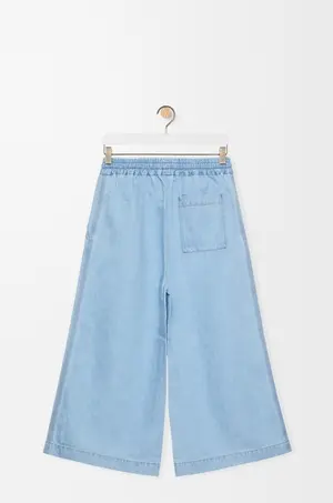 Loewe Cropped Trousers In Denim
