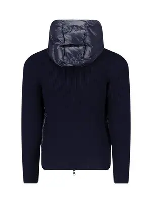 Moncler Padded Virgin Wool Cardigan