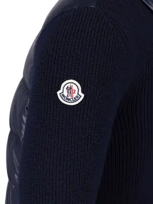 Moncler Padded Virgin Wool Cardigan