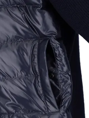 Moncler Padded Virgin Wool Cardigan