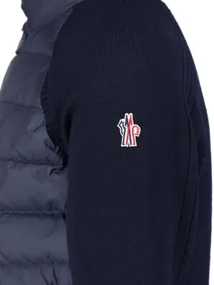 Moncler Padded Virgin Wool Cardigan With Hood