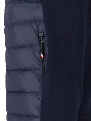 Moncler Padded Virgin Wool Cardigan With Hood