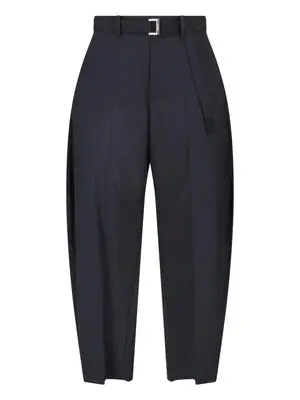 Sacai Tailored Pants With Belt - Black