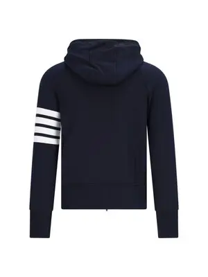 Thom Browne 4-bar Zip Hoodie - Blue