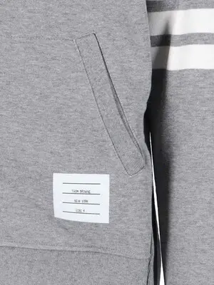 Thom Browne Zip Hoodie "4-bar
