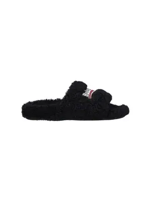 Balenciaga Sandals "furry - Black