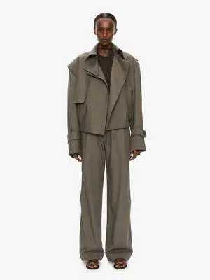 Christopher Esber Cropped Trench Bomber Jacket - Grey