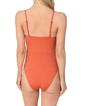 ANDIE Snap Scoop Neck One Piece Swimsuit