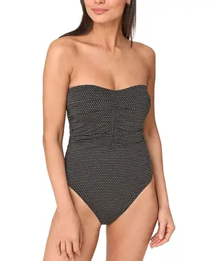 ANDIE Pana Strapless One Piece Swimsuit - Black Dot