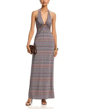AFRM Huston Halter Maxi Dress