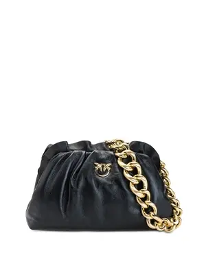 Pinko Mini Chain Leather Clutch