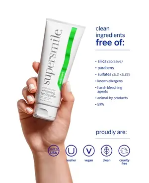 SUPERSMILE Wild Mint Whitening System With Fluoride, Professional Grade 2-step Whitening Toothpaste And Accelerator