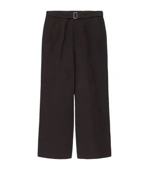 ALLSAINTS Lyocell-linen Marko Straight Trousers - Black