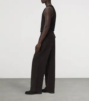 ALLSAINTS Marko Pleated Belted Wide Leg Trousers