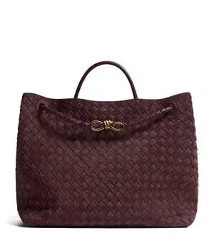 Bottega Veneta Large Leather Andiamo Shoulder Bag - Red