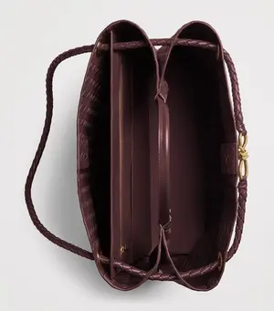 Bottega Veneta Large Intrecciato Shoulder Bag - Red