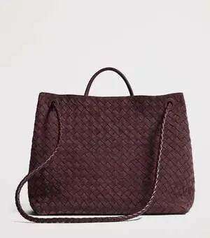 Bottega Veneta Large Intrecciato Shoulder Bag - Red