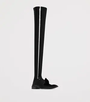 Saint Laurent Vinyl Romeo Over-the-knee Boots